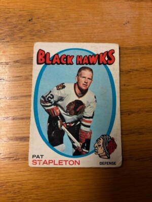 1971-72 Pat Stapleton O-Pee-Chee hockey card - #25 - Chicago Blackhawks ...