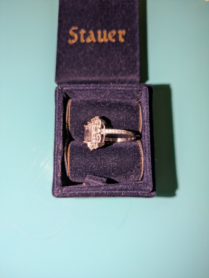 Stauer Art Deco Engagement Statement Ring Diamond Lab Created SIZE 6 | eBay