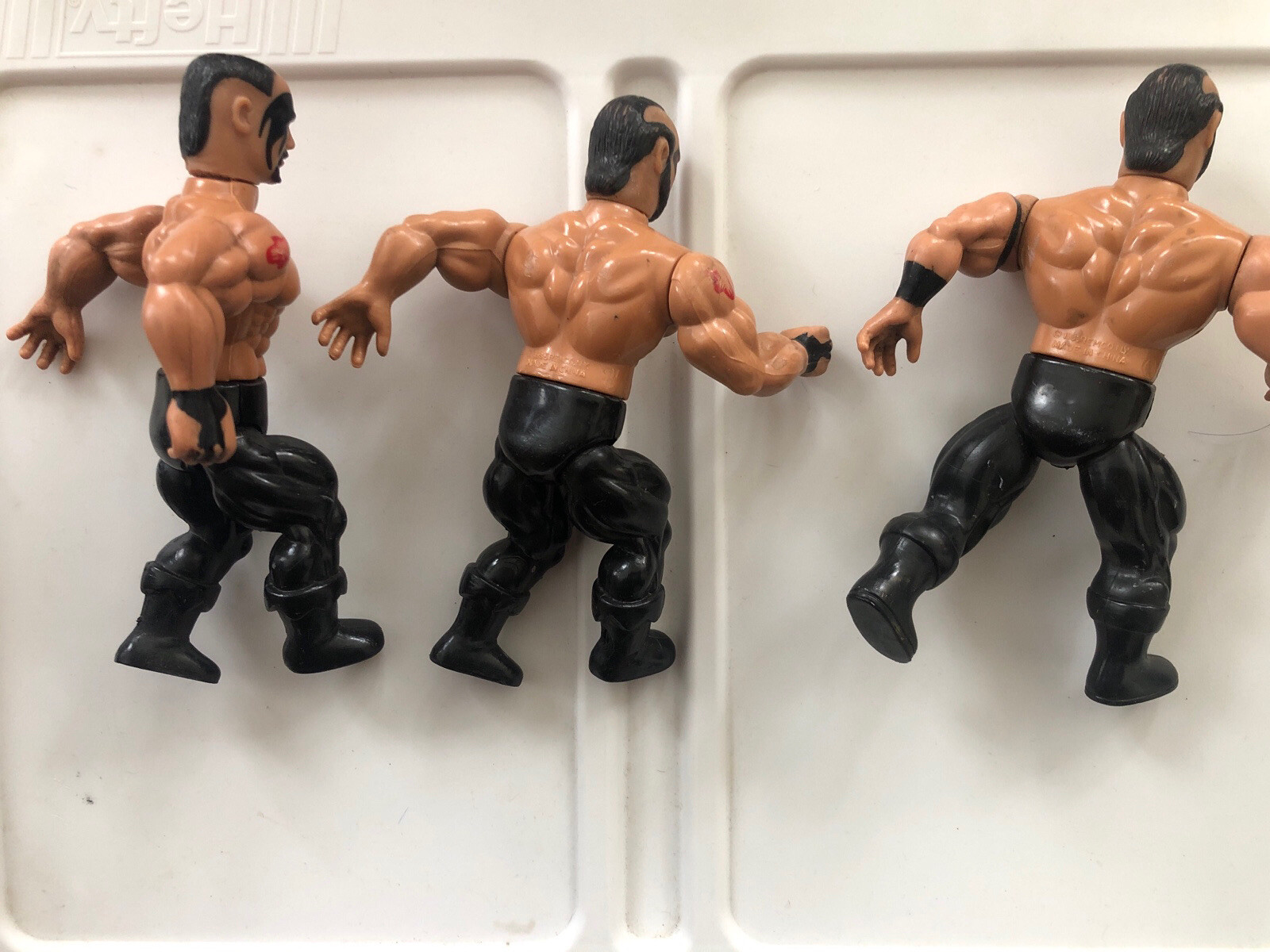 Vintage 1985 Remco AWA Wrestling ROAD WARRIORS Animal & Hawk 2-versions ...