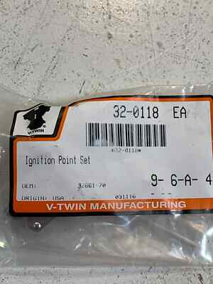 V-Twin 32-0118 - Ignition Point Set USA Fits Harley FX FL XL XLCH 1970 ...