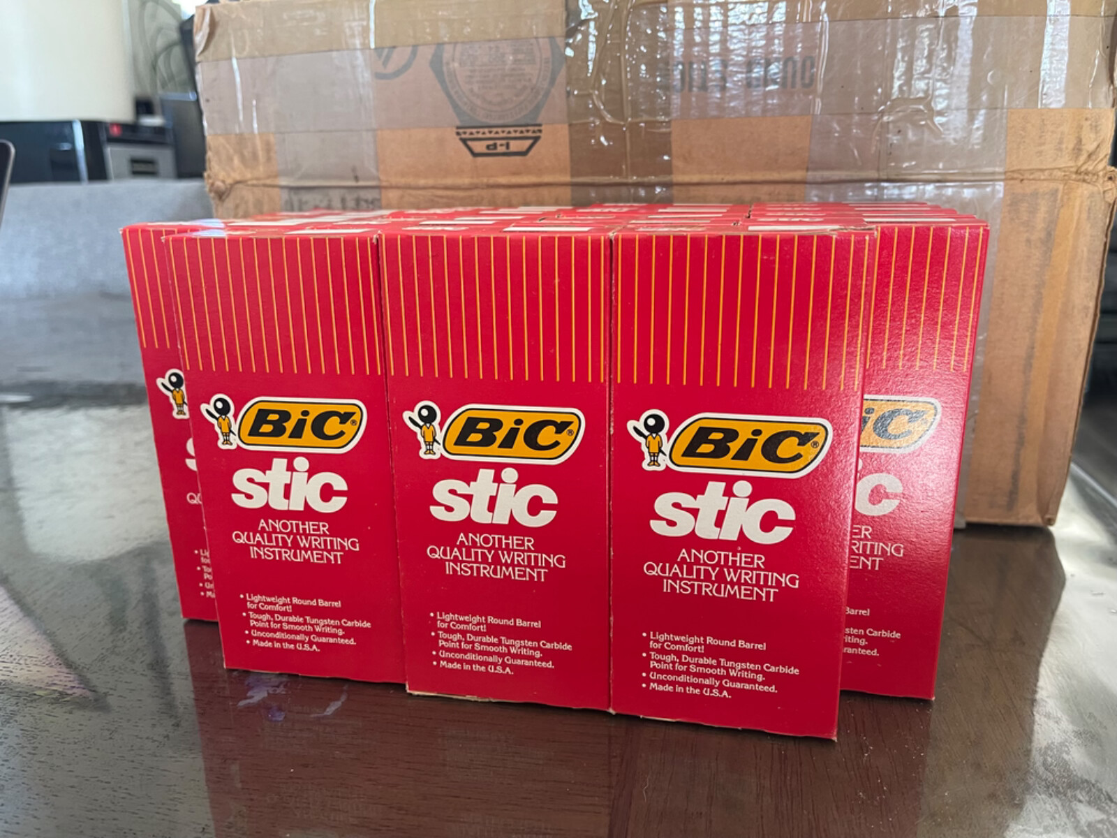 New Vintage Bic Round Stic Blue Pens 1 Dozen Pack Sealed 1985 USA ...