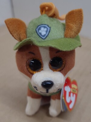 Ty Mini Beanie Boos Paw Patrol Tracker Plush Stuffed Animal Toy Clip On ...