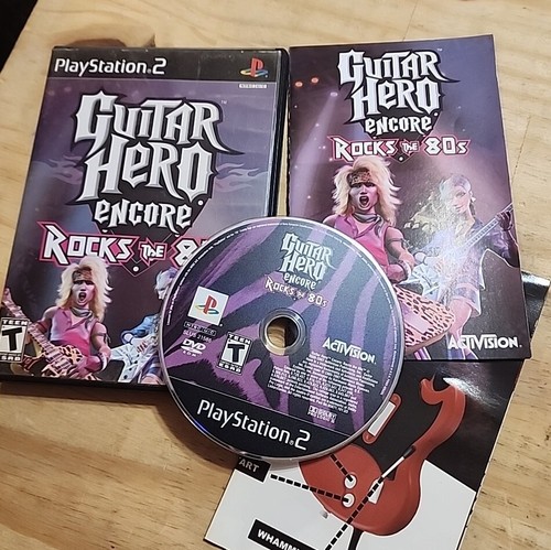Guitar Hero Encore Rocks The 80's PS2 Playstation Game Complete ...