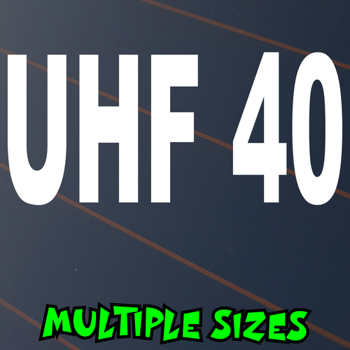 UHF 40 Sticker Decal Australia Caravan Camping Adventure CB Radio Boat ...