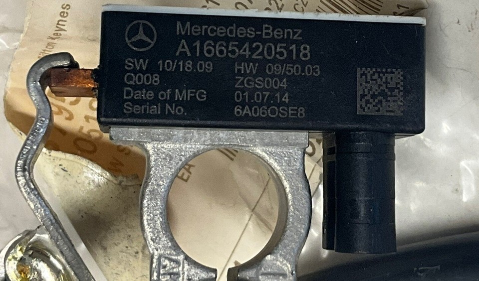 A1665420518 Mercedes Battery Negative Terminal Cable Genuine with ...