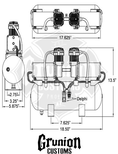 Viair 200 PSI Dual High Pressure Bolt On 380C Air Compressors w/ 2 ...