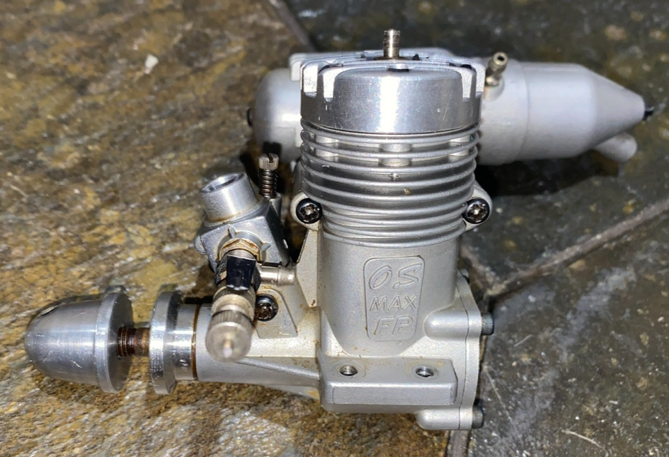 OS Engines Max 25 FP RC Airplane Engine w/ Muffler & aluminum prop ...