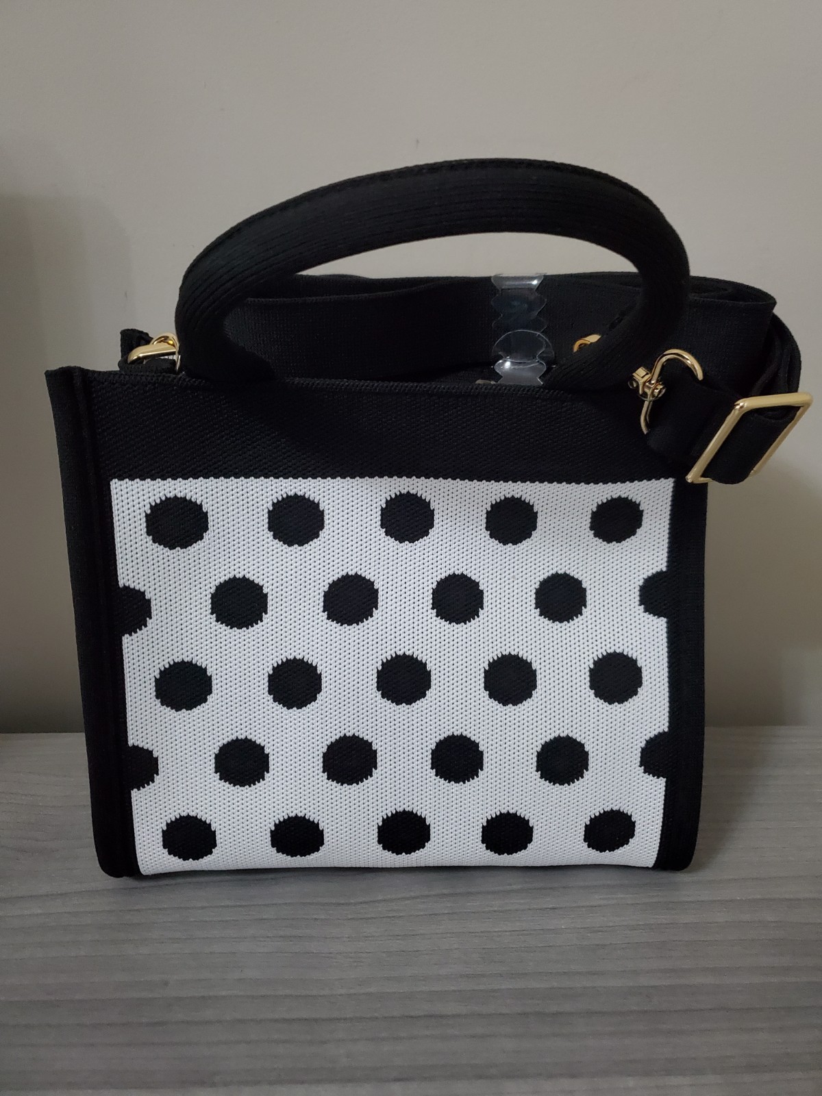 Kate Spade Target Knit Polka Dot White Black Bag Purse Crossbody NEW ...