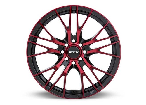 RTX Wheels 082316 Vertex 17x7.5 5x114.3 ET40 C73.1 Black Machined Red ...