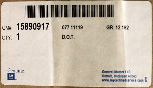 Genuine GM Lift Gate Light Part Number - 15890917 | eBay