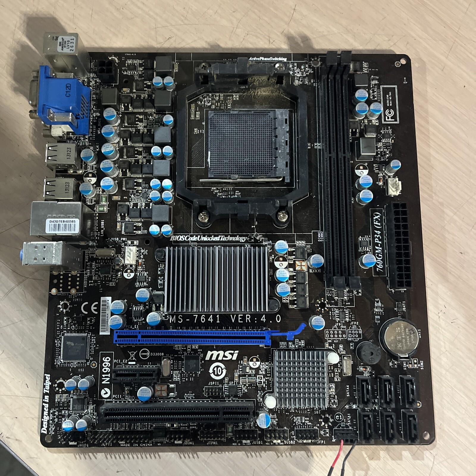 MSI MS-7641 VER 4.0 MOTHERBOARD | eBay