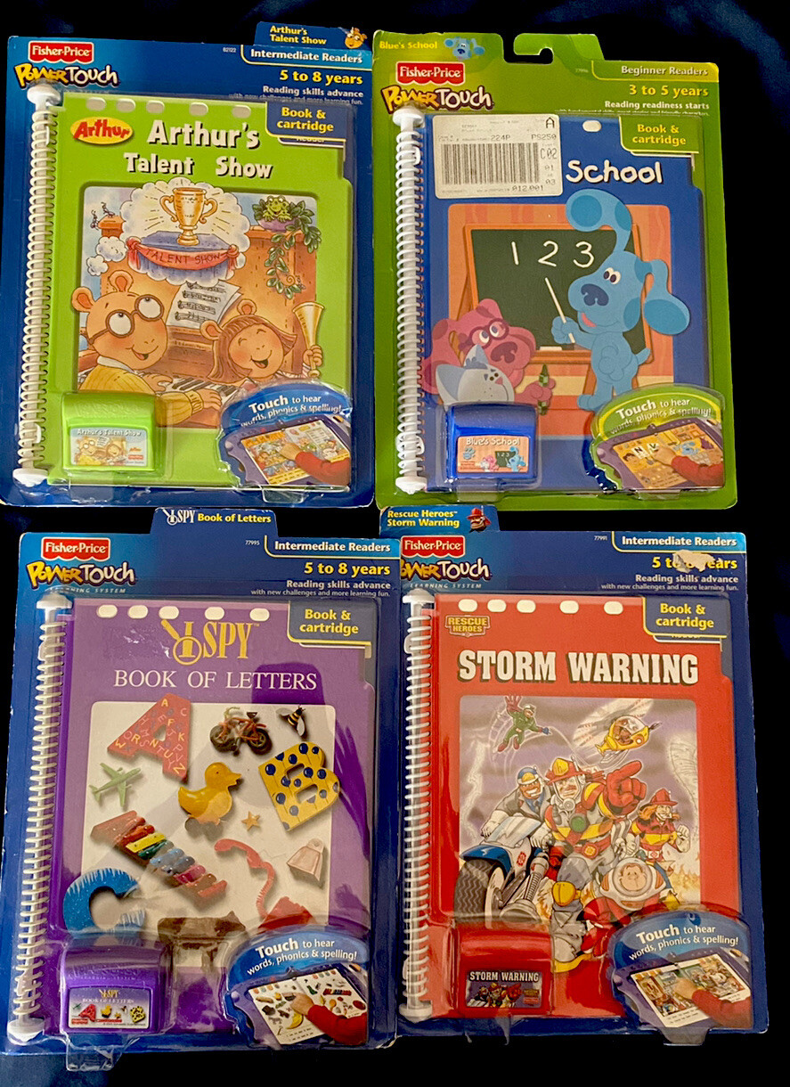 NEW Fisher Price Power Touch Lot of 4 Book & Cartridge ISPY BLUE’S ...