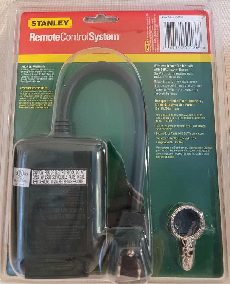 Stanley Remote Control Power Supply System Wireless Indoor/Outdoor w/50 ...