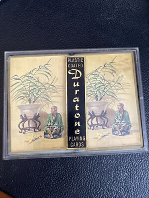 Vintage Duratone Plastic Coated Playing Cards - Tran Mawicke Scene | eBay