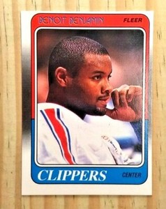 1988-89 FLEER BENOIT BENJAMIN CARD#61 NR-MINT CREIGHTON CLIPPERS LAKERS ...