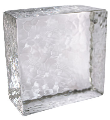 Glasstein Hammerschlag Crystal Collection 12,3x11,6x5,3cm Glasziegel ...