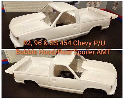 Resin Bubble Hood & Rear Spoiler Combo for '92, '96 & 454 SS Chevy P/U ...