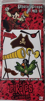 Disney Parks Pirates of the Caribbean Photo Props Set Mickey Mouse New ...