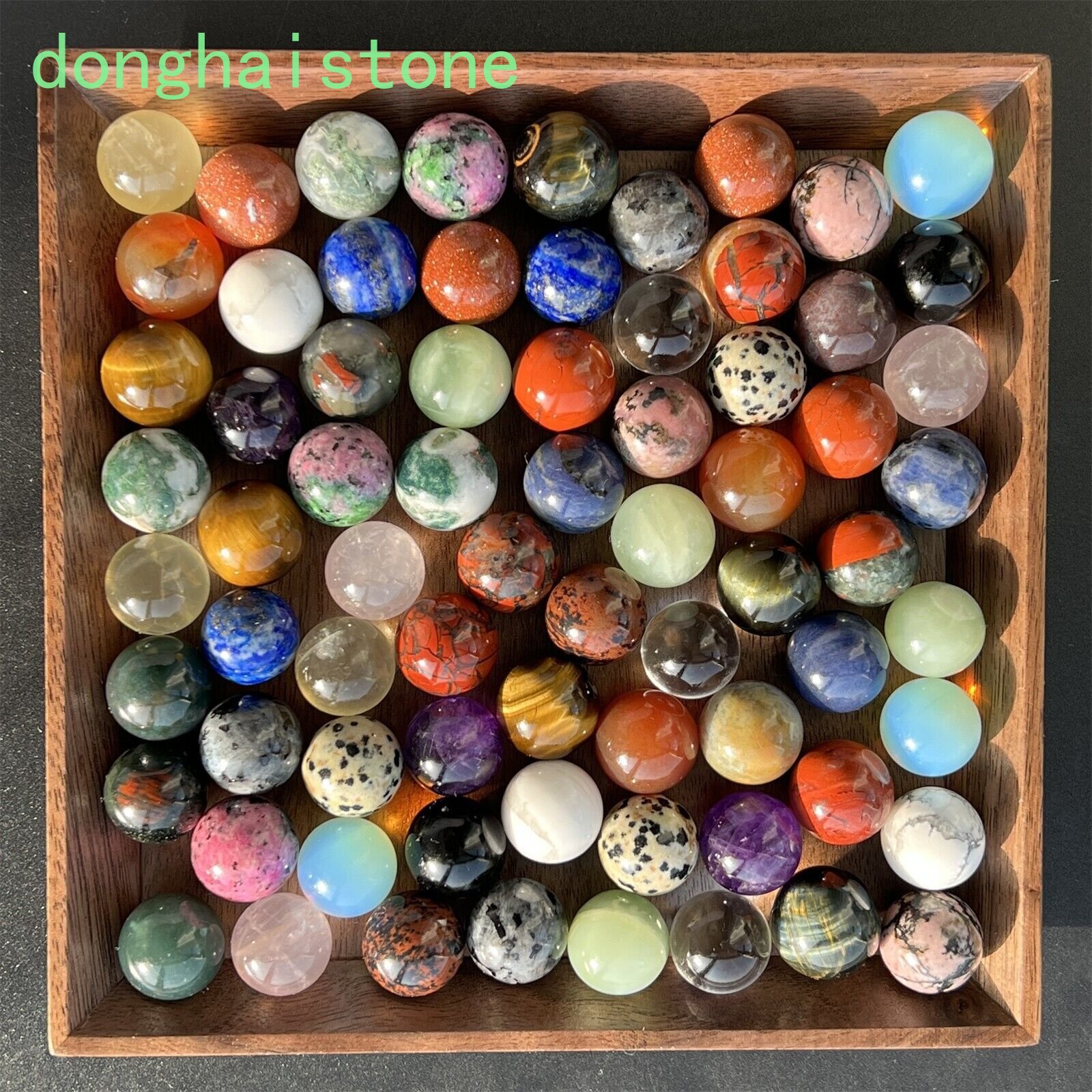 13x Wholesale Natural Mixed sphere quartz crystal ball Palm stone ...