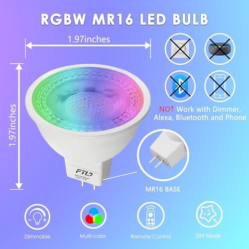 RGB LED Bulb MR16 with Remote Control - Color Changing Light Bulbs | eBay