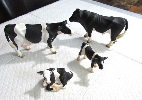 SCHLEICH ANIMALS GERMANY Holstein Family: Bull, Cow & `2 Babies | eBay