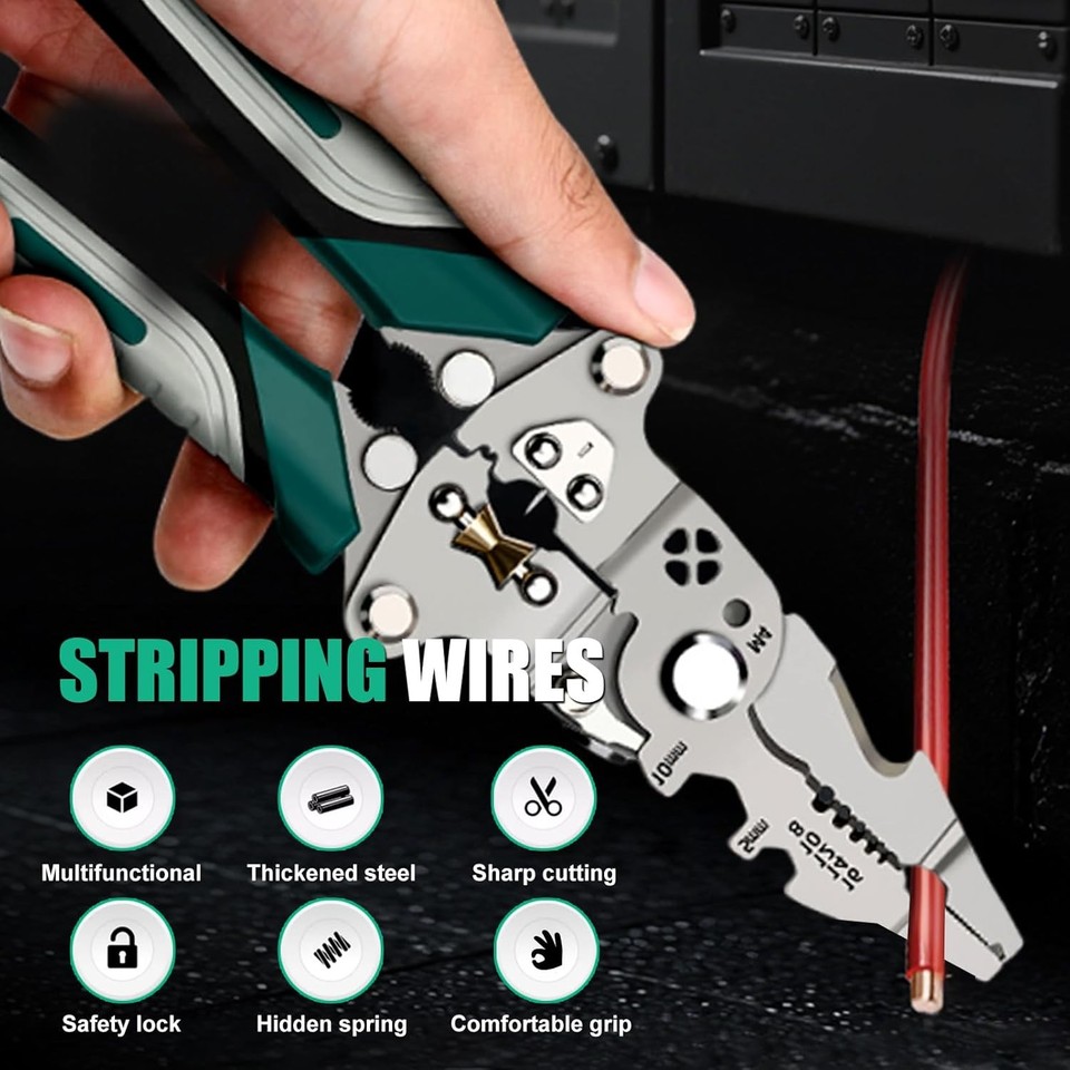 18 in1 Foldable Wire Stripper Wire Stripping Tool Electrical Pliers ...
