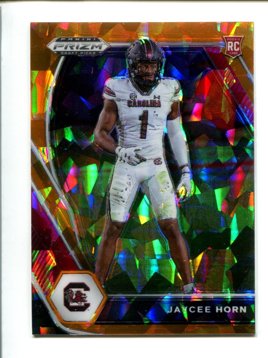 2021 Panini Prizm Draft Picks Orange Ice Prizm #142 RC Jaycee Horn 🏈 | eBay