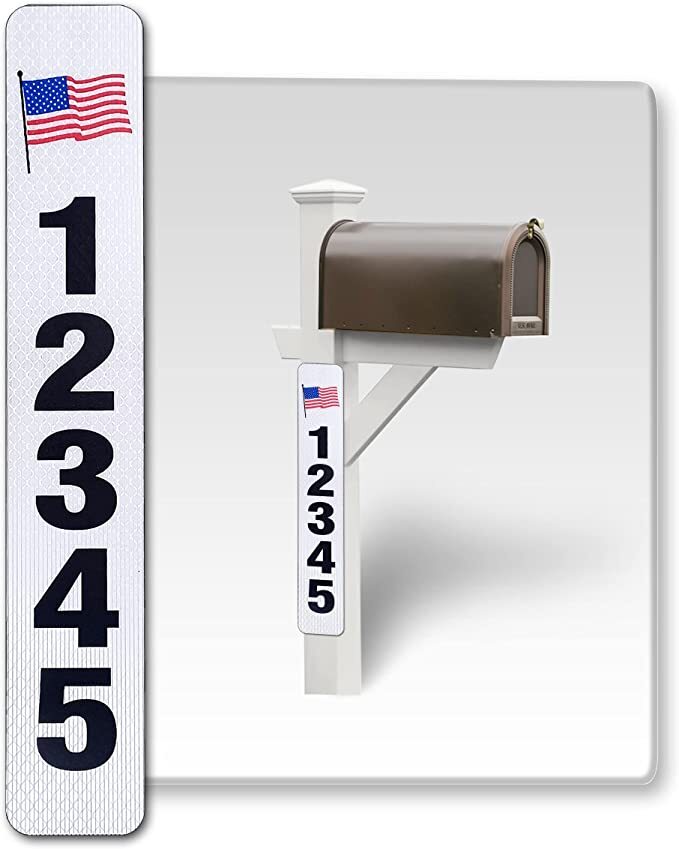Super Reflective Vertical Address Stickers for House, Mailbox, etc | eBay