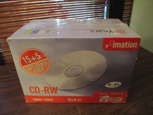 CD-RW Imation Disks x 20 Individually Wrapped in Cd Cases (NEW SEALED ...