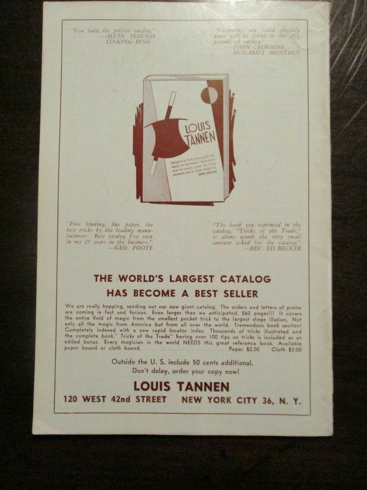 MUM MAGAZINE AUGUST 1955 R ROSS DURBIN MAGIC UNITY MIGHT MAGICIAN V 45 ...