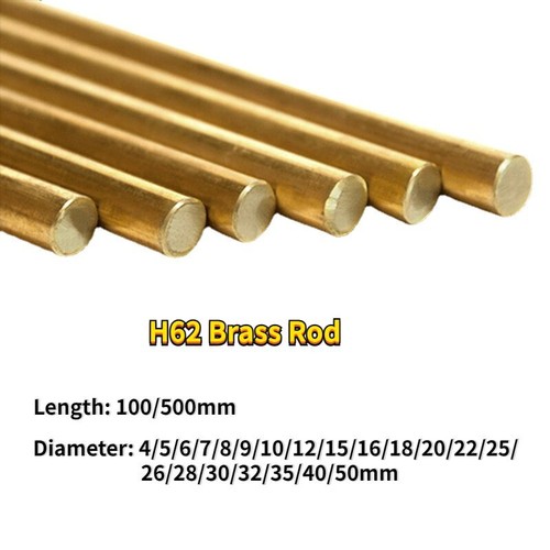 1Pcs Length 100/500mm H62 Brass Rod Solid Bar Round Rod Copper Column ...