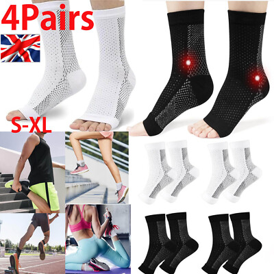 4Pairs NEW Medical Neuro Socks Compression Neuropathy Plantar Fasciitis ...