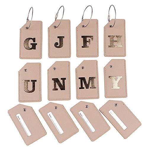Letter Baggage Handbag Label PU Leather Suitcase Identify Labels Travel ...