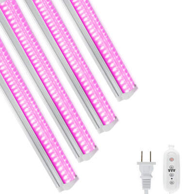 4-20 Pack T8 2FT/4FT LED Plant Grow Light LED Tube Full Spectrum Red ...