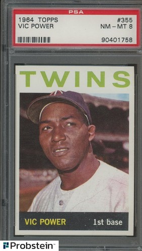 1964 Topps #355 Vic Power Minnesota Twins PSA 8 NM-MT | eBay