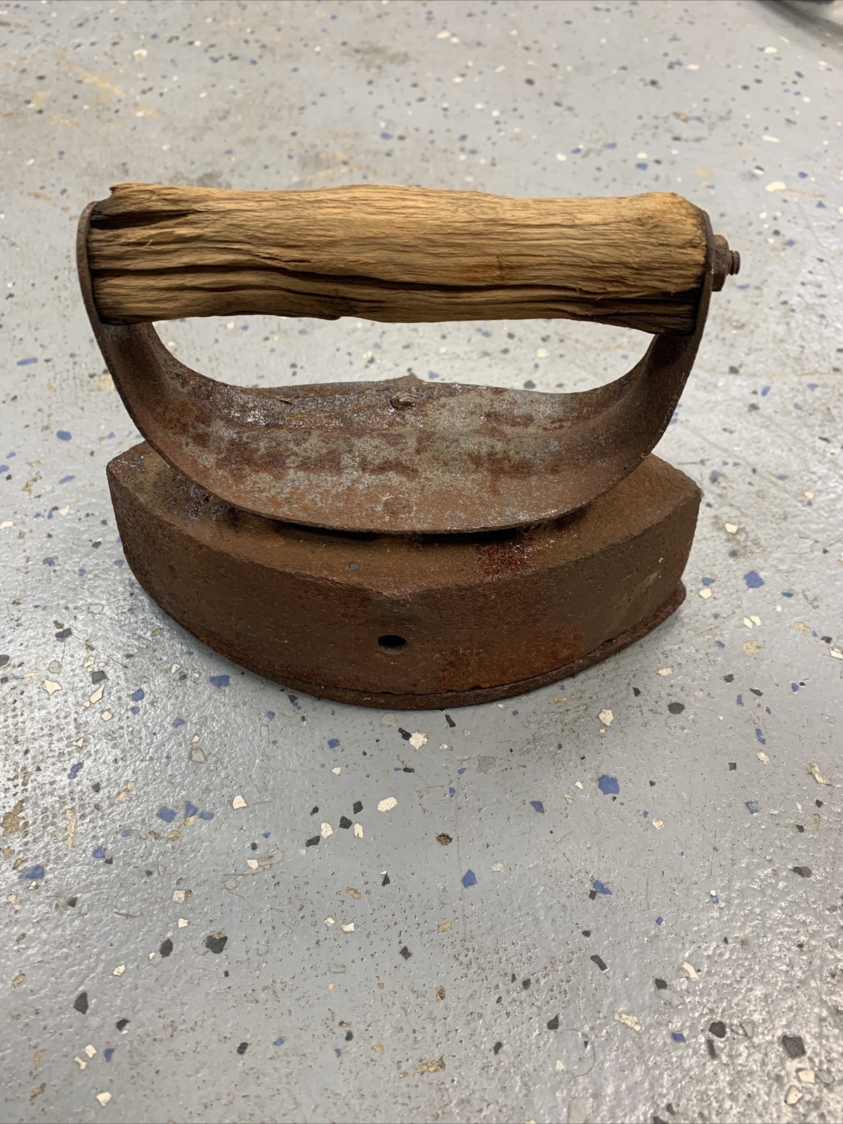 Vintage Asbestos Sad Iron Set With Wood Handle | eBay