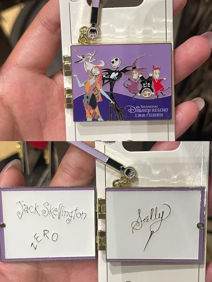 Authentic shanghai Disney Pin Mickey Princess Signature Autograph Badge ...