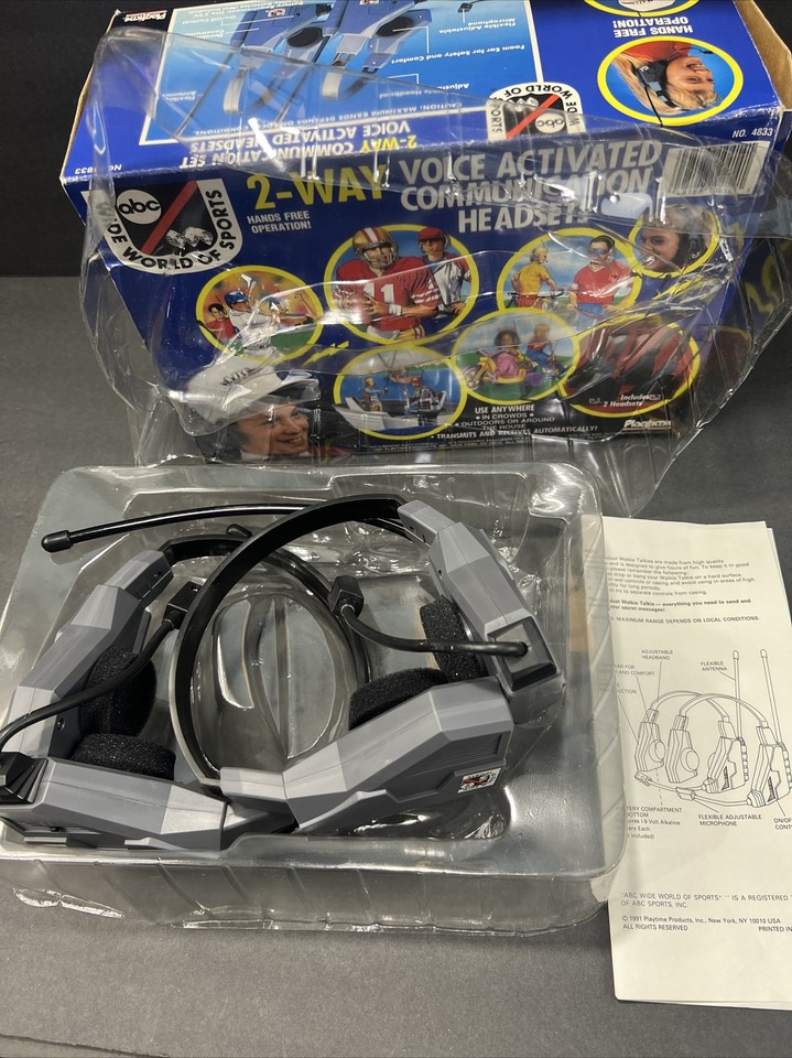 1989 Playtime Products ABC Wide World of Sports Headsets with mics 4883 ...