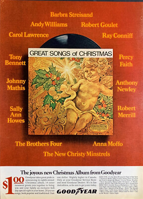 Vintage 1968 Goodyear A Joyous New Songs Of Christmas Album ...