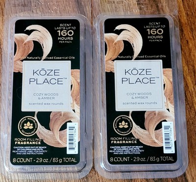 2 Koze Place Cozy Woods And Amber Wax Melts 8 Per Pack Total 16 | eBay