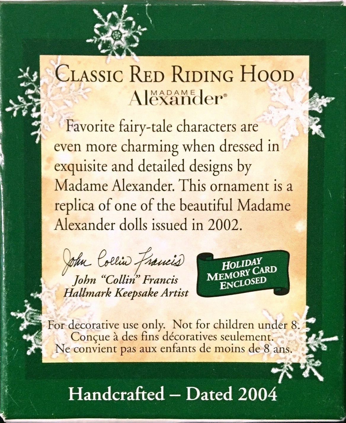 Classic Red Riding Hood`2004`Miniature-The Favorite Fairy Tale Hallmark ...