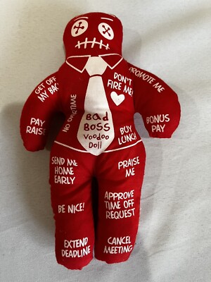 Voodoo Doll 8-inch with 6 Pins RED Bad Boss Novelty or White Elephant ...