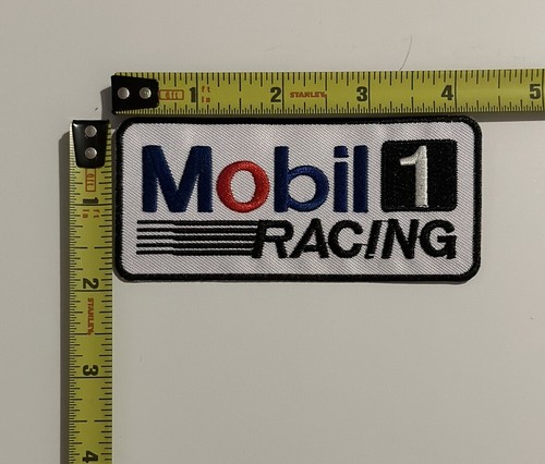 Mobil 1 RACING 4.25”x2” PATCH Team Advertising Oil Sponsor NEW Old ...