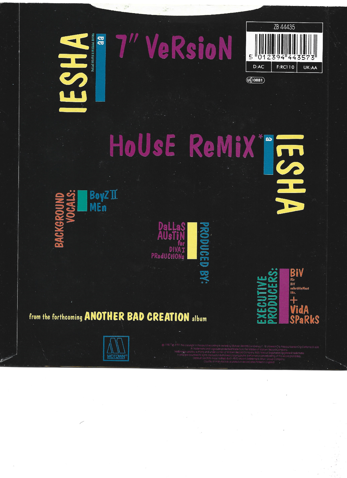 Another Bad Creation- Iesha UK Tamla 7 vinyl single 1991 | eBay UK