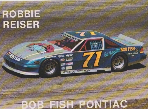 1989 Robbie Reiser Bob Fish Pontiac Grand Prix ASA Late Model Hero Card ...