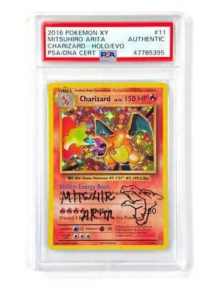 Charizard - Mitsuhiro Arita Autographed Signed XY Evolutions Pokemon ...