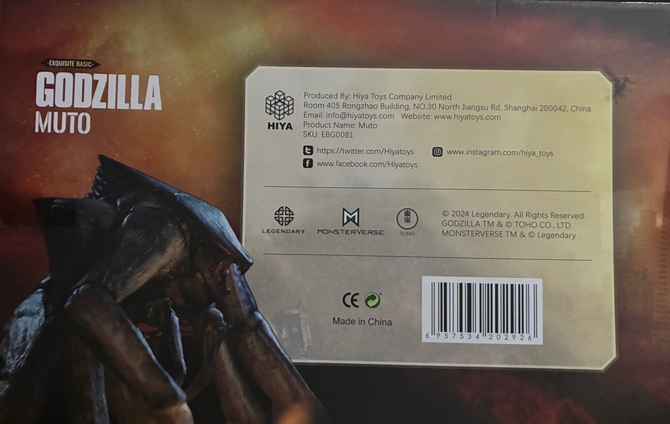**Box Only** Hiya ; Godzilla: Muto With Plastic Insert **Box Only** | eBay