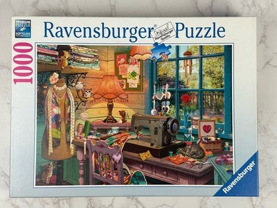 RAVENSBURGER 1000 piece THE SEWING SHED Jigsaw Puzzle 100% COMPLETE ...
