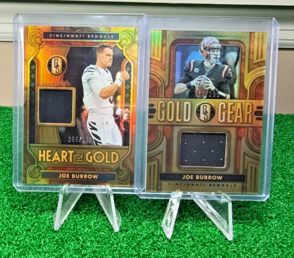 JaMarr Chase, Joe Burrow, Higgins 2023 Gold Standard Patches, Mother ...