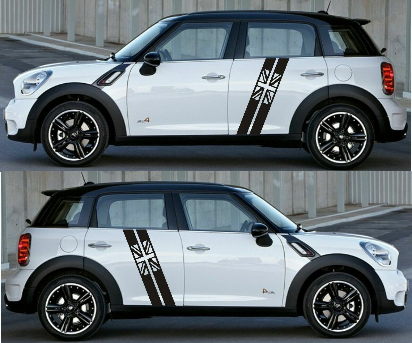 For Mini Cooper F60 R50 R52 R53 Uk Flag Body Door Stripes Stickers ...